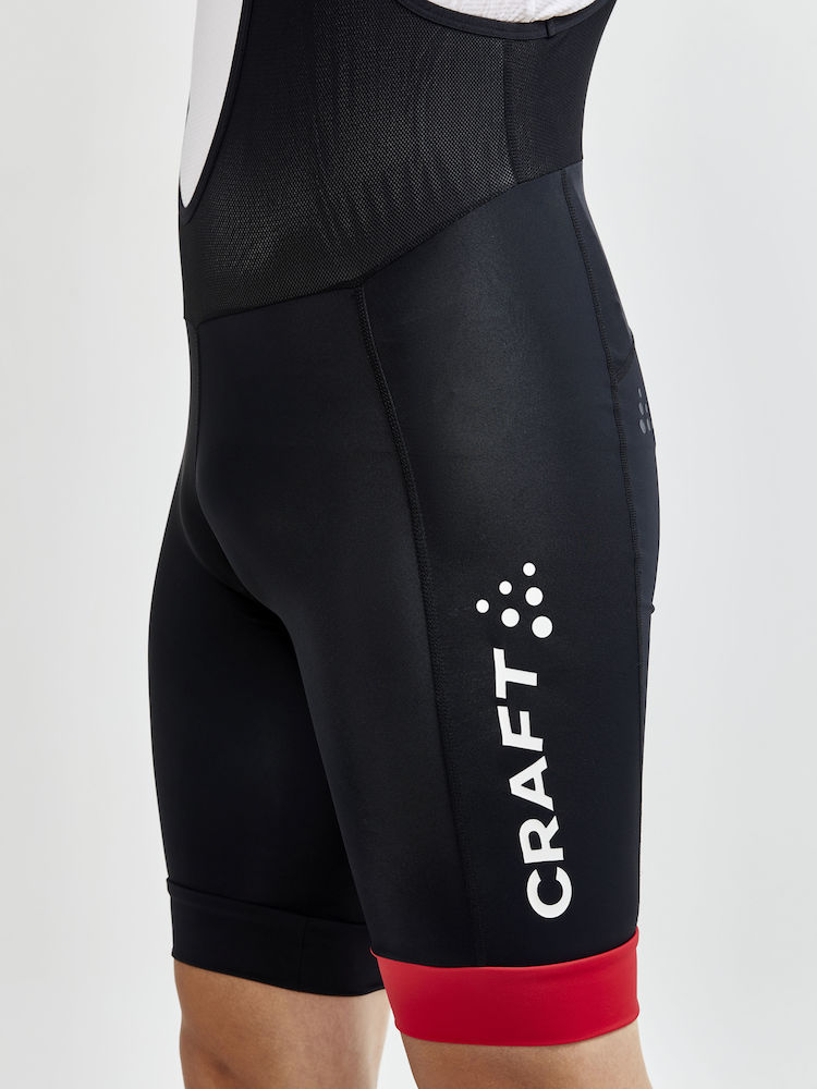 Craft Endur Bib Shorts - Sort/Rød - 699,00 : Cykelgear.dk - Cykelgear.dk