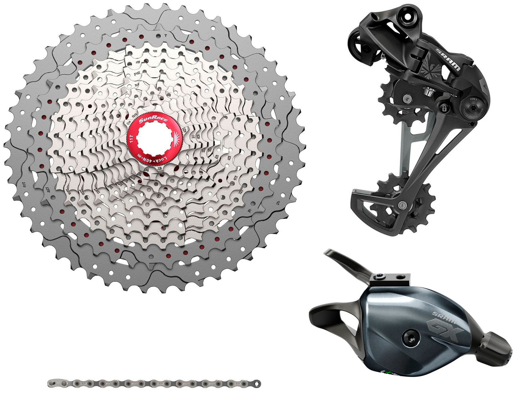 SRAM/Sunrace 12-Speed Gruppe til alm. body 11-50T - 1.895,00 ...
